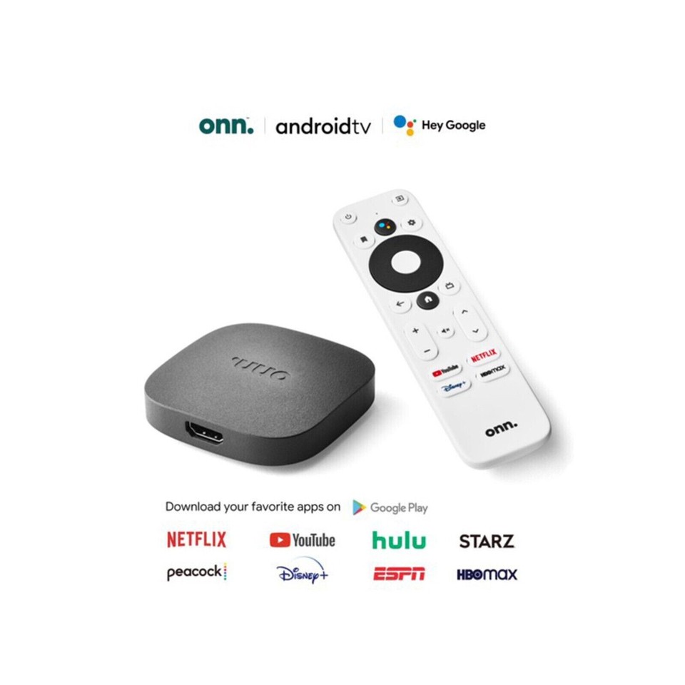 ONN Streaming Box 4K GEN. Streaming Wi-Fi Android TV UHD Google TV ...