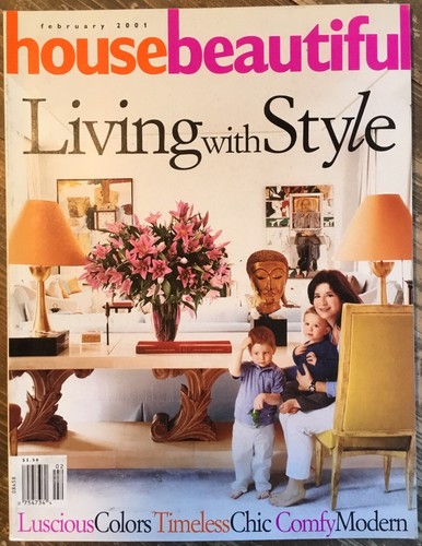 House Beautiful Magazine February 2001 Living With Style | eBay