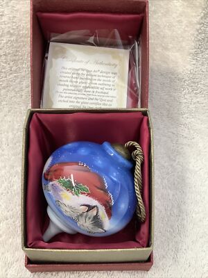 2021 NE'QWA ORNAMENT "CUDDLING KITTENS" SIGNED W/CERTIFICATE 3.5" NEW ...
