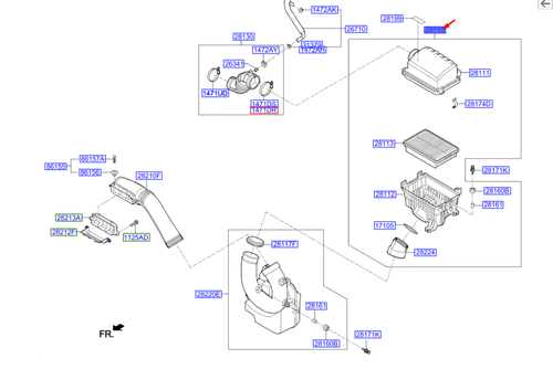 Ensemble de filtre à air HYUNDAI i30 MK3 28110F2000 NEUF ORIGINAL | eBay