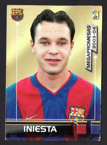 ANDRES INIESTA #398 FC BARCELONA 2003-04 CARD MEGACRACKS PANINI 03/04 ⚽ ...