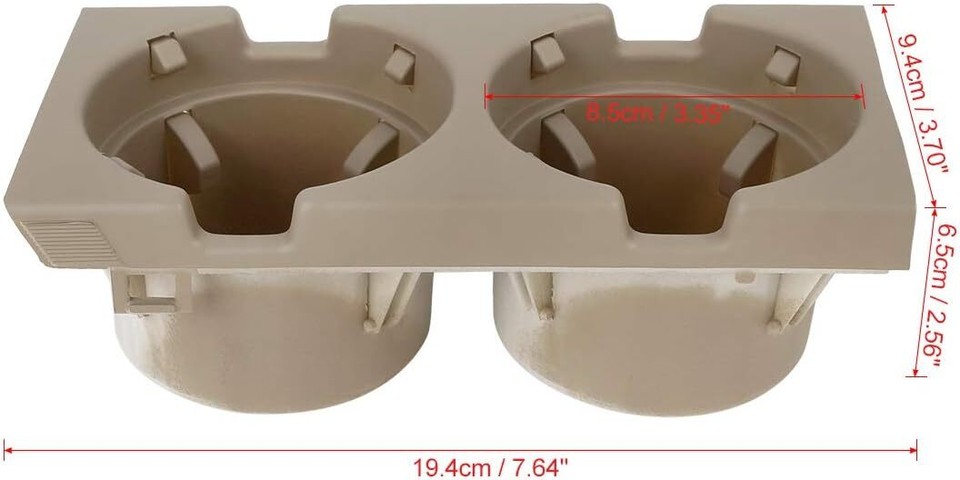 X AUTOHAUX Car Center Console Cup Holder 51168217955 Beige for BMW E46 ...
