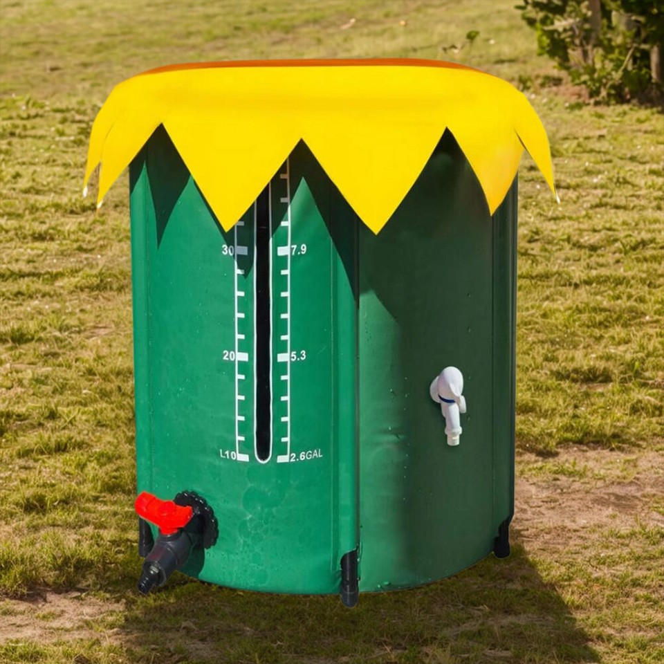 Rain Barrel Collapsible PVC Rain Collection System with Three Spigots ...