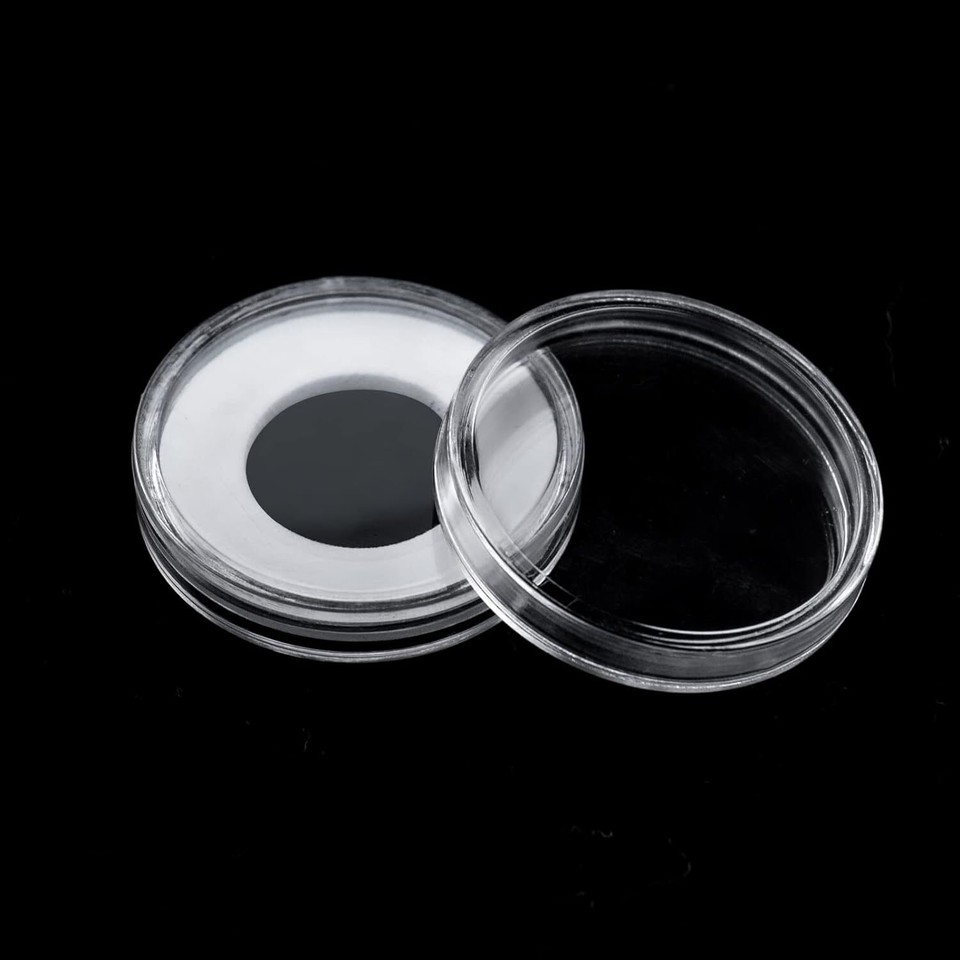 100PCS 30mm Coin Holder Capsules Case Clear Plastic Round Storage ...