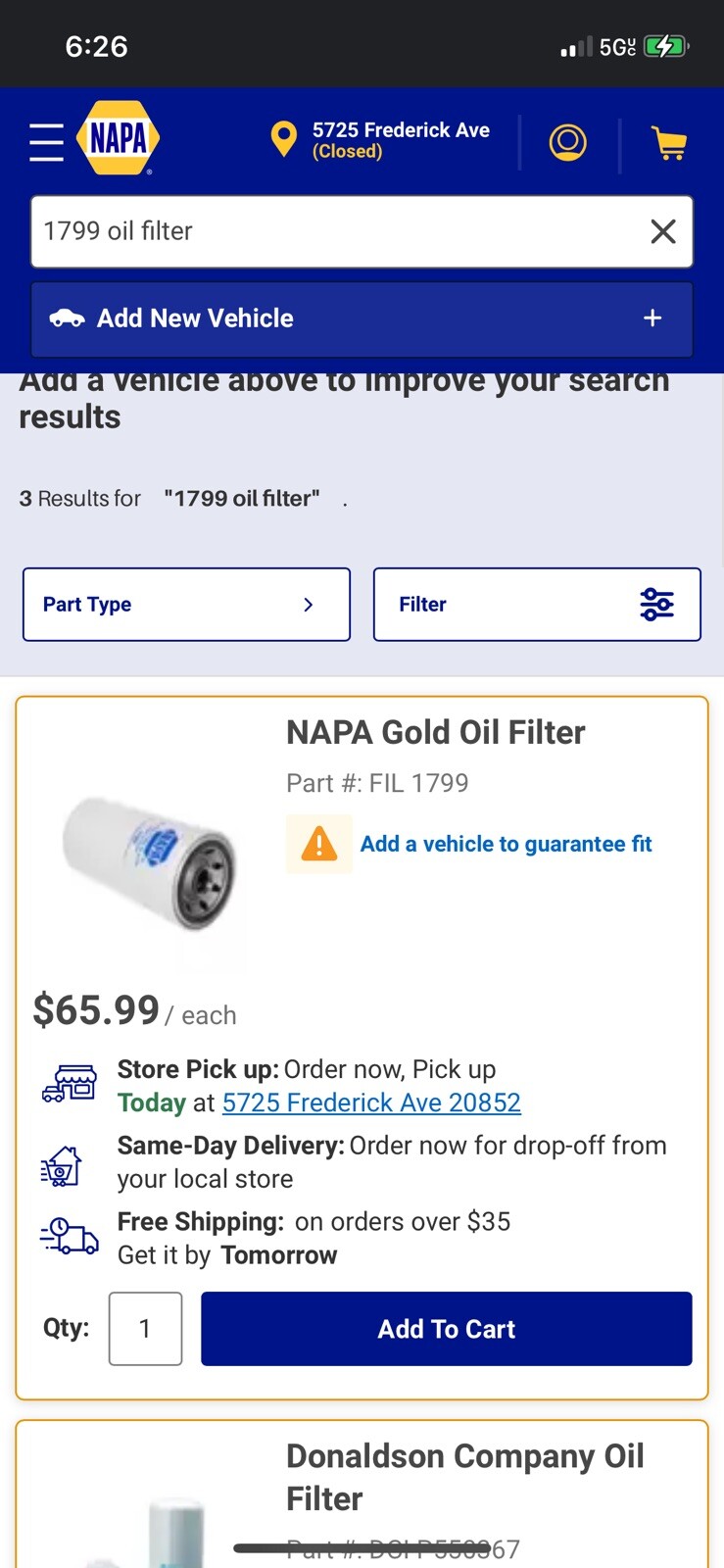 NAPA 1799 - cross reference oil filters | oilfilter-crossreference.com