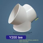 PVC Y Shape Ducting Splitter Connector for Extractor Fans Range Hood ...