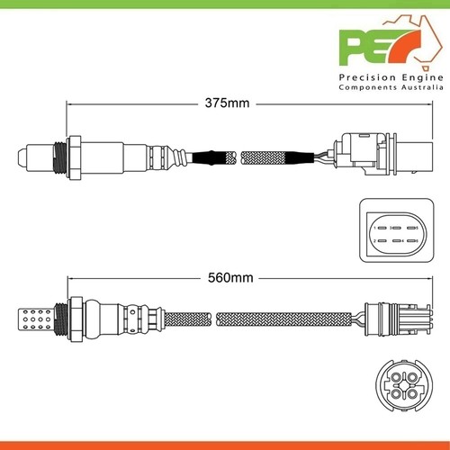2x New * OEM * Pre-Cat & Post-Cat Oxygen Sensors For BMW 325i E90 / 92 ...