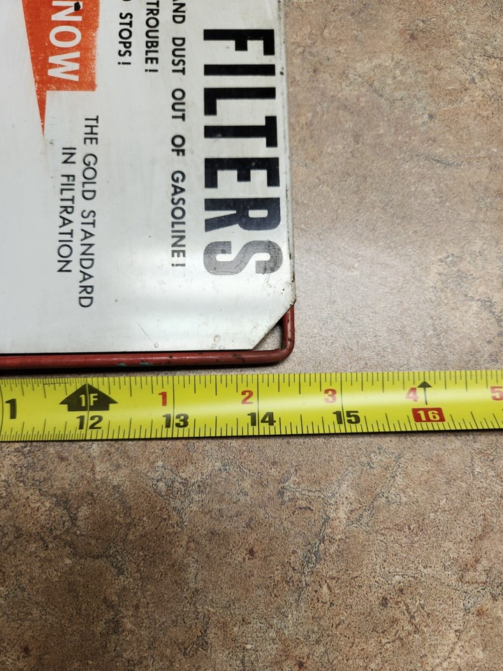 RARE WIX FILTERS VINTAGE METAL STORE DISPLAY SHELF SIGN GARAGE GAS OIL ...