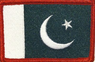 PAKISTAN Flag Patch W/ VELCRO® Brand Fastener Red Border | eBay