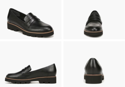 Vionic Cheryl II Black Leather Loafer Shoe Women sizes 5-11/NEW!! Wide ...