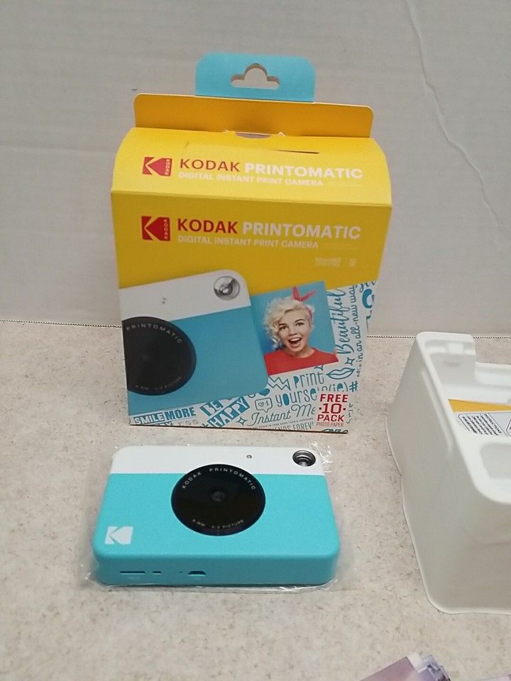 Kodak Printomatic Instant Camera - Blue & White-Digital Camera Prints ...