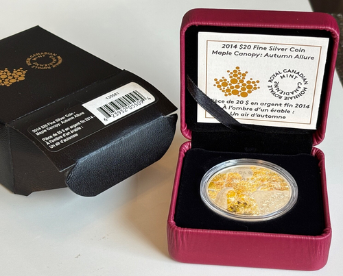 Canada Canadian 1 oz SILVER Maple Tree Canopy AUTUMN 2014 Mint ...