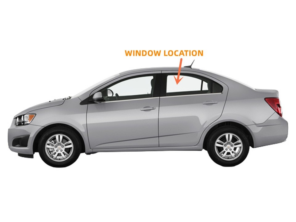 2012-2020 Chevrolet Sonic 4 Door Sedan Driver/Left Side Rear Door Glass ...
