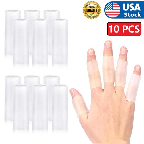 20PCS Gel Finger Sleeve Protector Trigger Finger Pain Silicone Finger ...