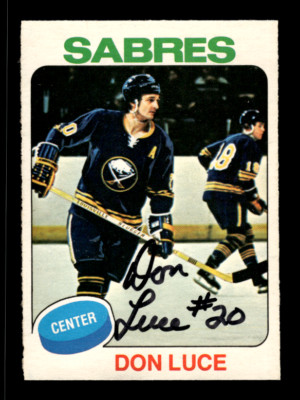 1975-76 O Pee Chee # 113 Don Luce Autograph Signed Card (M2) Buffalo ...