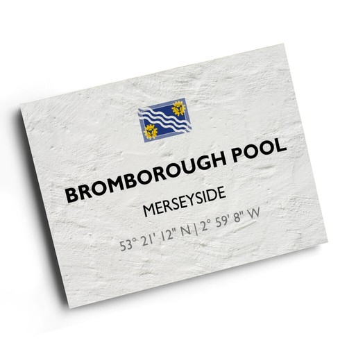 A4 PRINT - Bromborough Pool, Merseyside - Lat/Long SJ3484 | eBay UK