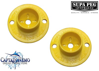 SUPA PEG 2 X POLYPROPYLENE TENT POLE BASE PLATE HEAVY DUTY CAMPING TENT ...