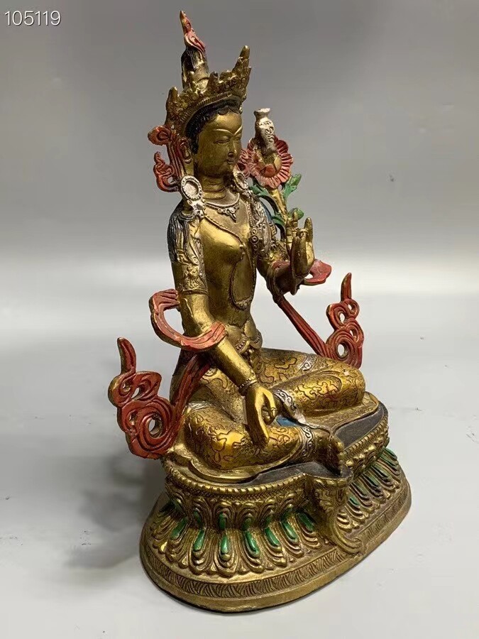 Collected Ancient Old exquisite Pure copper Buddha Bodhisattva Copper ...