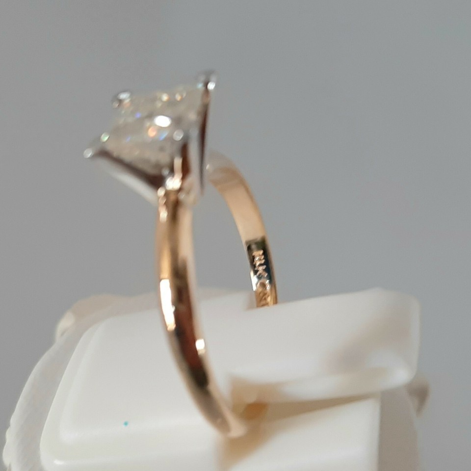 CHARLES & COLVARD 14K GOLD ENGAGEMENT RING 6 LIFE WARRANTY # ...