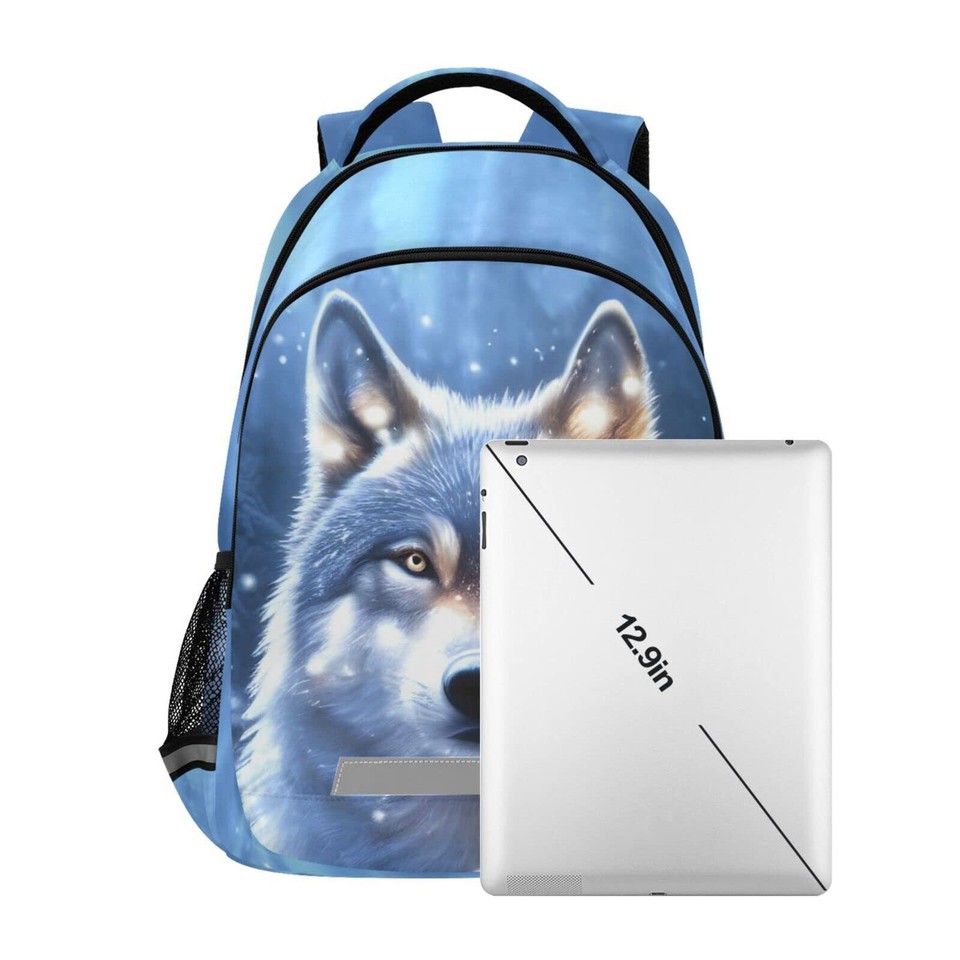 Wolf Backpack for Boys Elementary School Bag Kids Girls Bookbag Travel ...