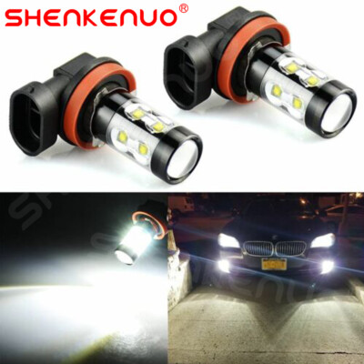 H8 LED Fog Light Bulbs Bright For Hyundai Genesis 2009-14 Genesis Coupe ...