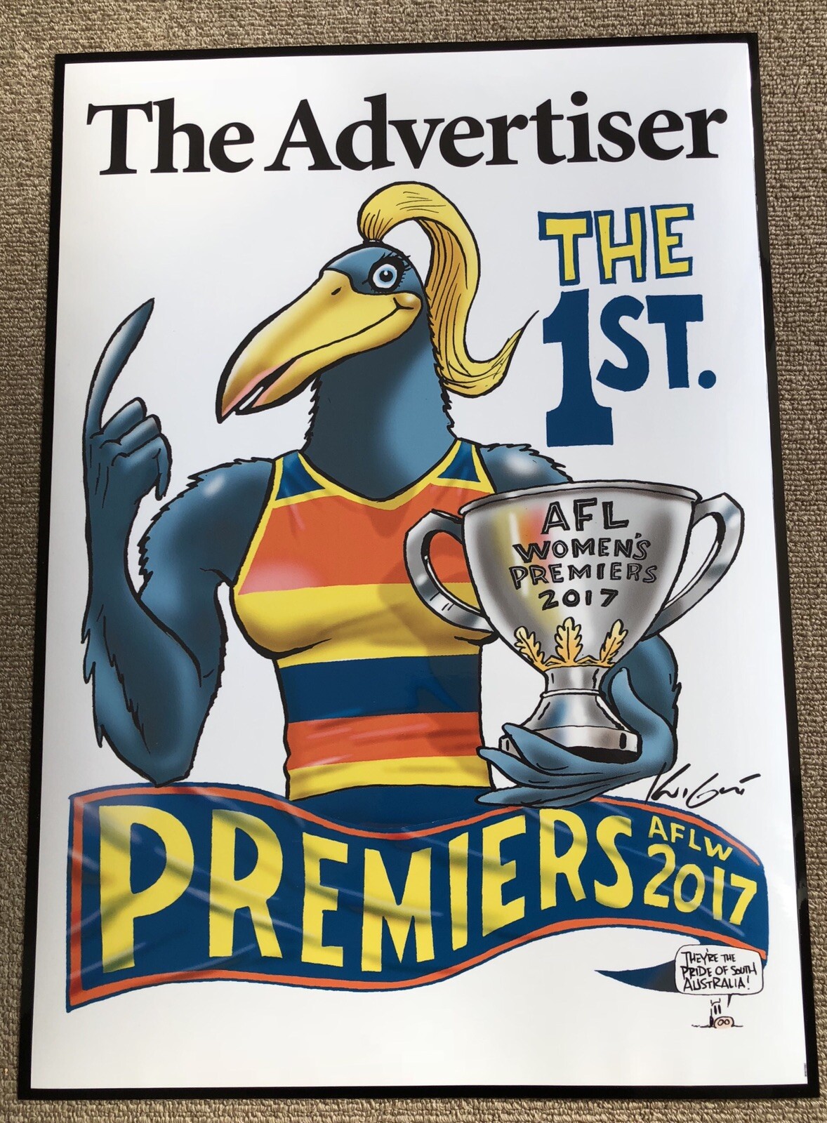1997, 1998 Adelaide Crows Premiers Posters WEG 2017 AFLW Premiers ...
