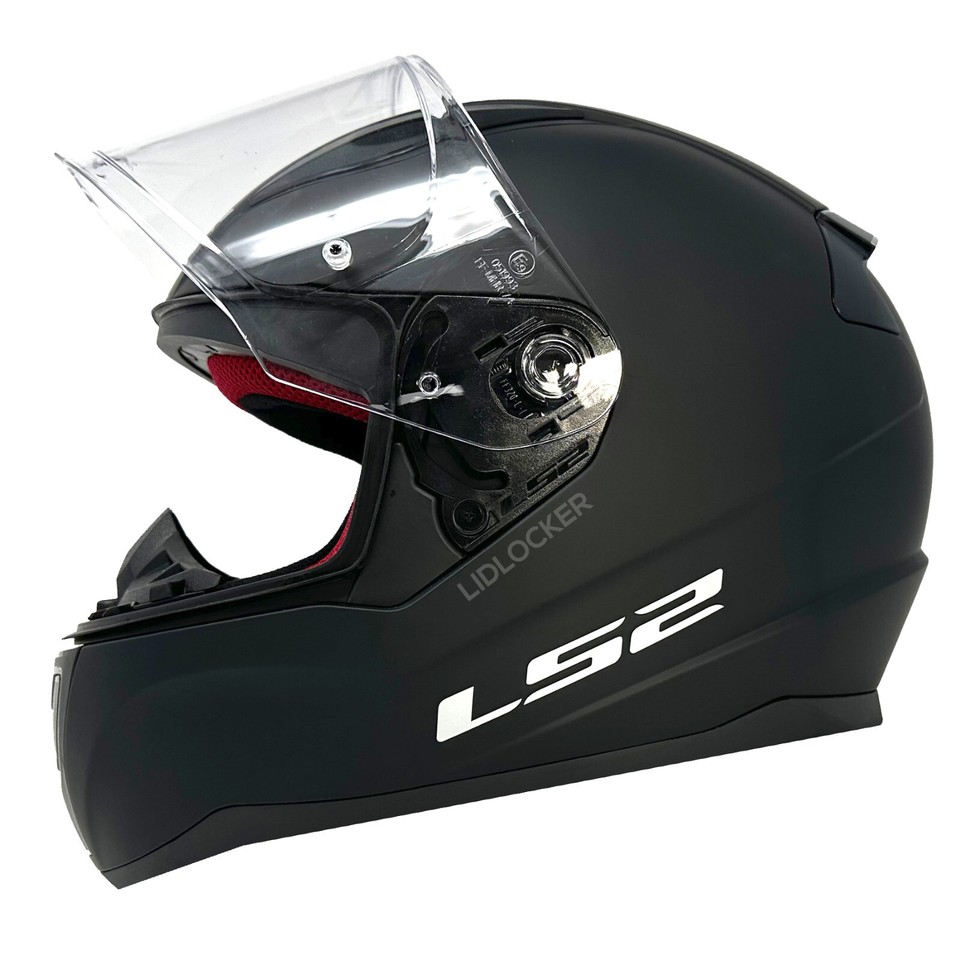 LS2 FF353 MATT BLACK FULL FACE MOTORCYCLE CRASH HELMET WITH COLOURED ...