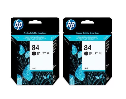 2x Genuine HP 84 Black Ink Cartridges (C5016A) - FREE UK DELIVERY! VAT ...