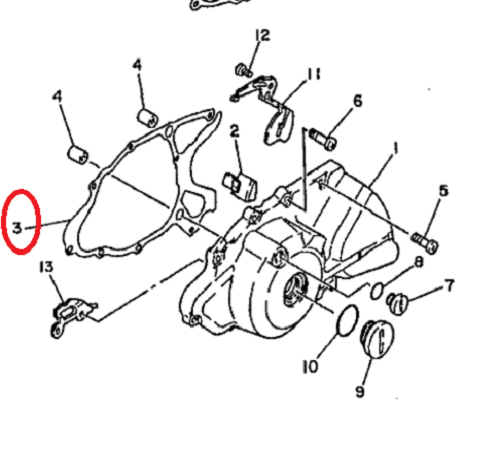 Crankcase Cover Gasket Engine Kit for YAMAHA TW200 87-23 TW125 99-04 ...