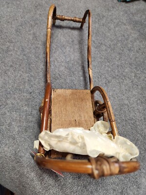 DOLL HOUSE Taxi CHINESE EXPORT Wooden CADDY MAN Power PULLING RICKSHAW ...