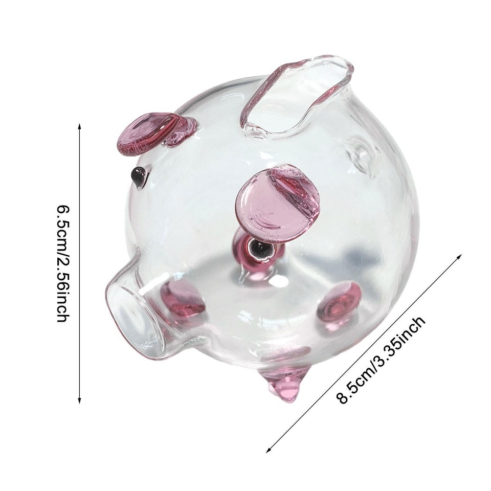 Glass Pig Piggy Bank Pig Sculpture Pig Saving Pot Festival Gift ...