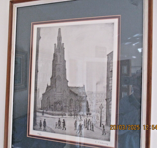 L.S. LOWRY HAND SIGNED LITHOGRAPH 'ST.SIMON'S CHURCH' ONE OF ONLY 300 ...