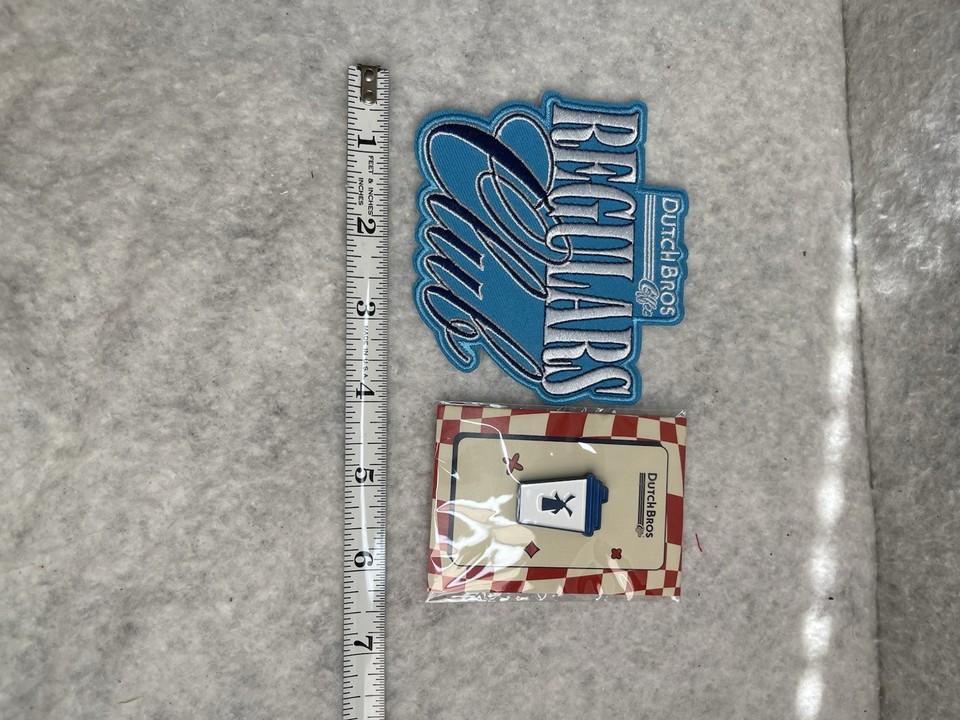 Regulars Club Dutch Bros Patch & Pin Brand New Never Used Collectible ...