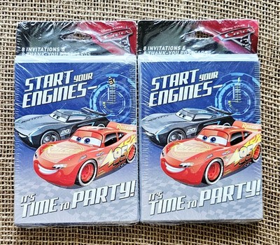 2 American Greetings Disney Cars Movie Invitations & Thank You Notes | eBay
