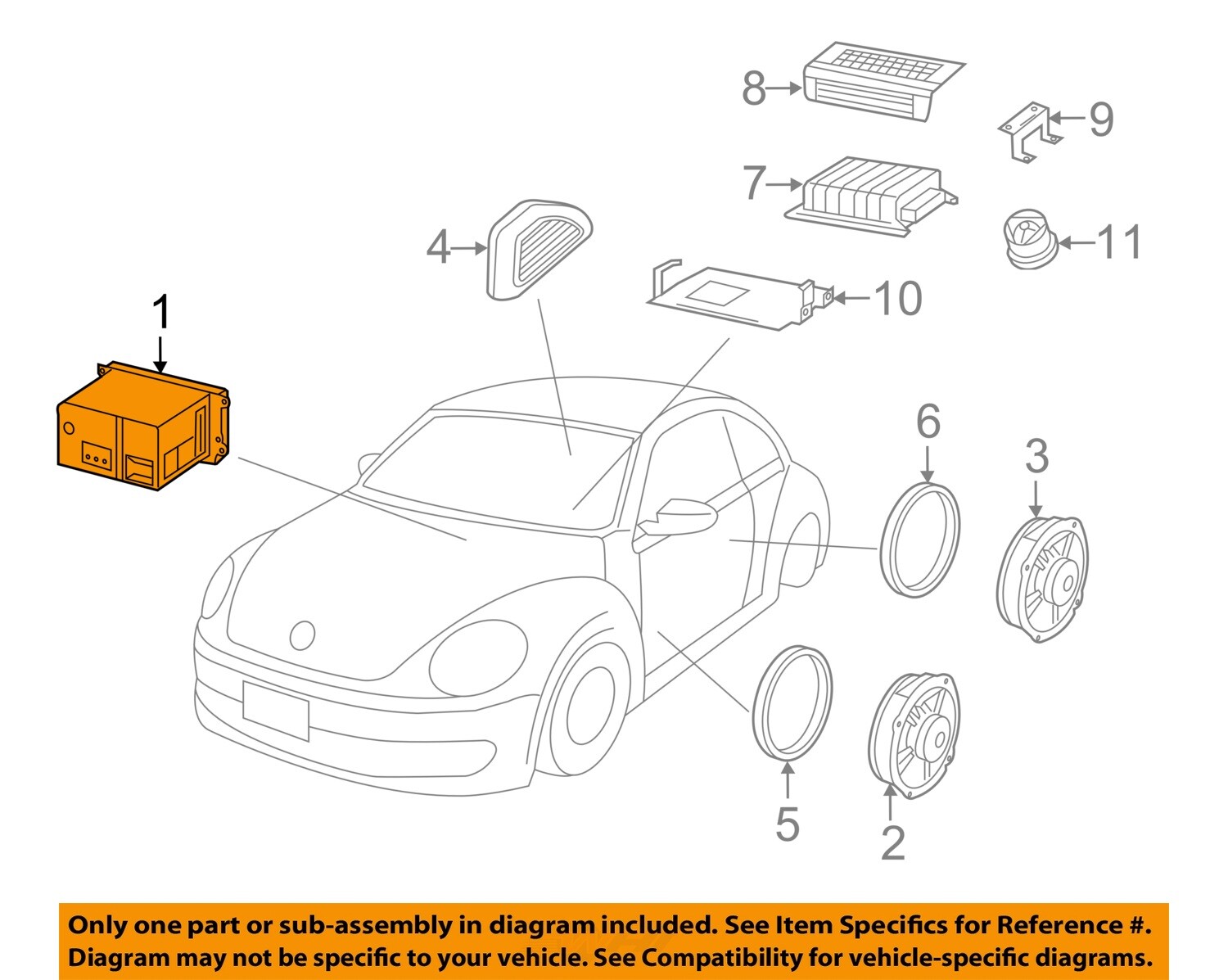 Genuine OEM Radio Control Unit for Volkswagen 5C0035200C for sale ...