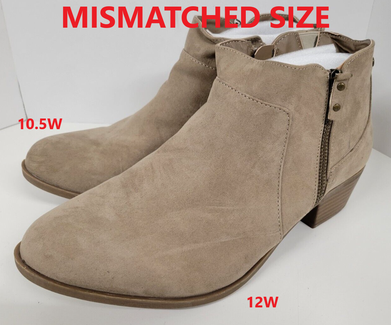 (Mismatched Size 12W / 10.5W): Women's Torrid Side Zipper Bootie Ankle ...