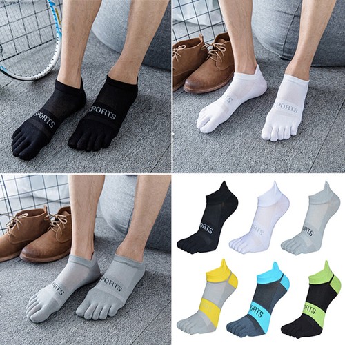 Men 5Finger Five Toe Socks Sport Sock Soft Breathable Cotton Ankle ...