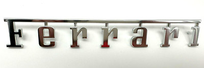 Genuine Ferrari Metal Badge Script Emblem Logo chrome silver Roma SF90 ...