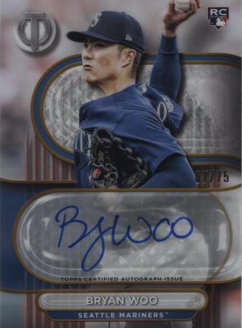 2024 Topps Tribute - Tribute Autographs Bryan Woo #TA-WOO Gold /75 (AU ...
