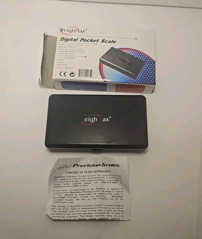 1x Scale WeighMax W-SM650 Black Digital Pocket Scale | Protective Cover ...