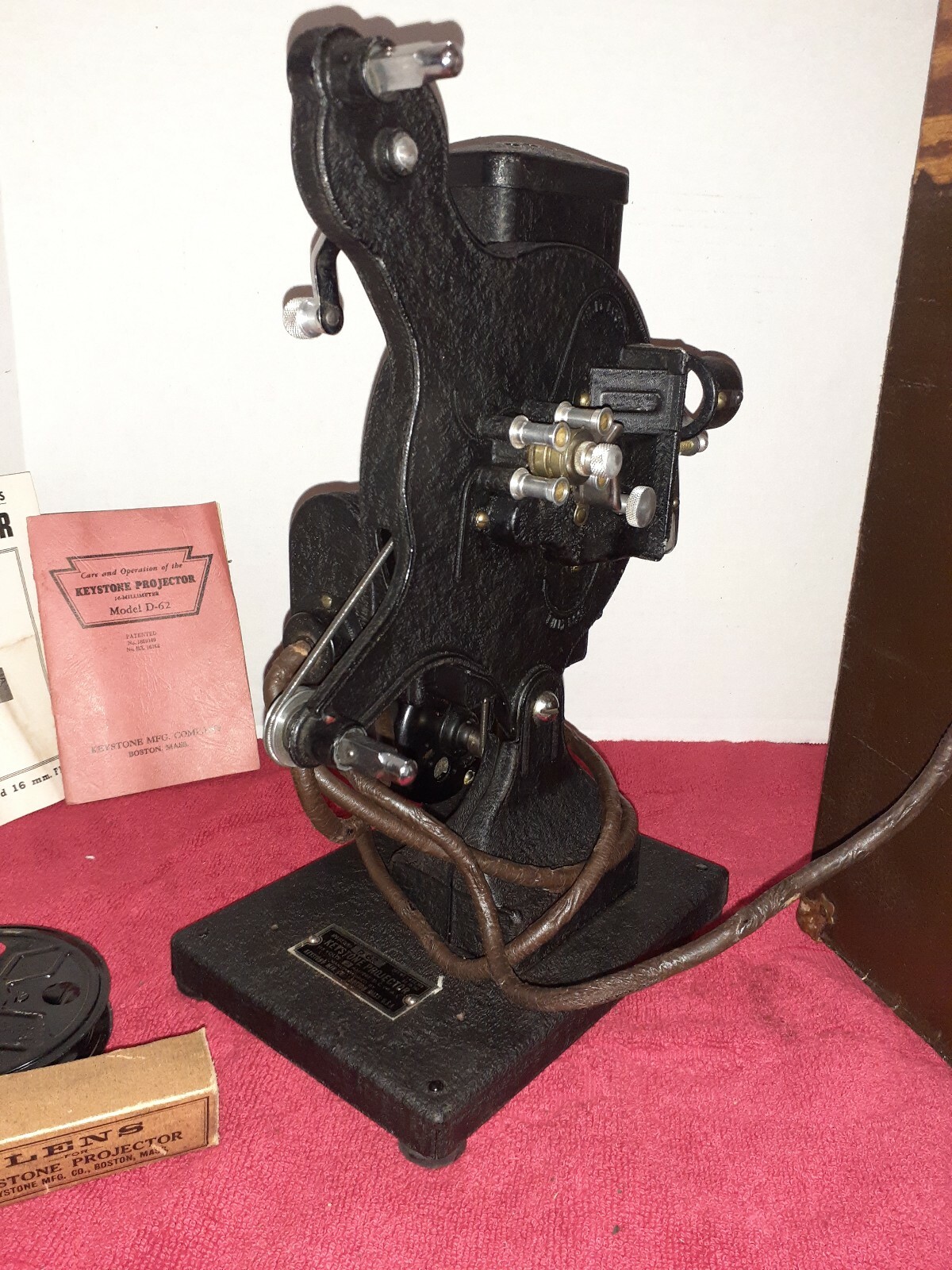 Keystone Kinescope Film Projector -16 MM -Model D62 in box with ...