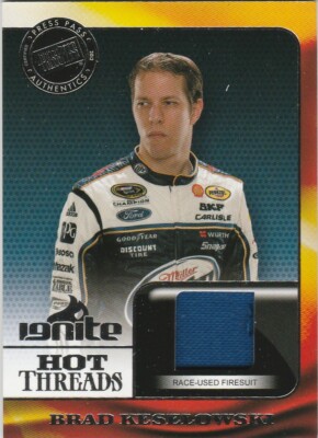 2013 Ignite Racing Brad Keselowski Race Used Hot Threads Firesuit HT-BK | eBay