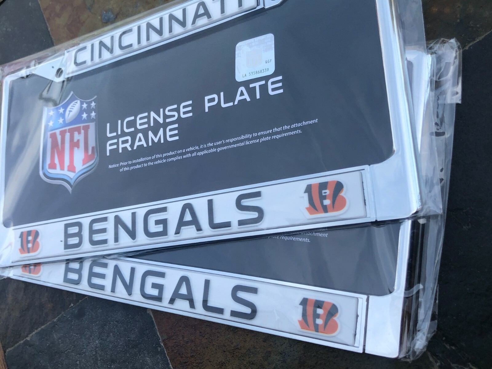 1 Cincinnati Bengals Chrome Auto License Plate Frame | eBay