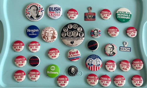 30+ assorted vintage political badges | eBay