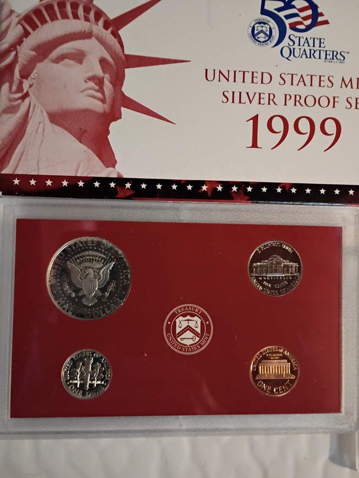 1999 U.S. Mint Silver 9-Coin Proof Set / OGP & COAs | eBay