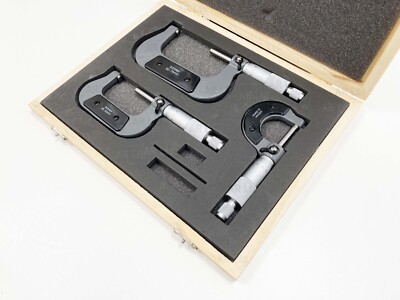 3pc Micrometer. Metric MICROMETER Measuring Tool Set 0 to 75mm Workshop ...