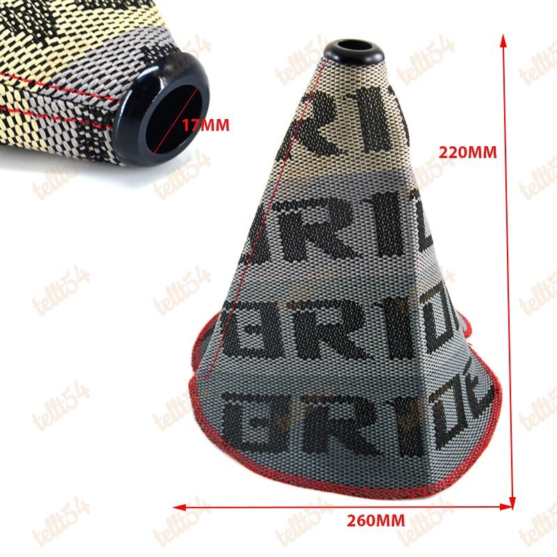 Shift knob Shifter Boot Cover MT/AT Red Stitches JDM Bride Racing Hyper ...