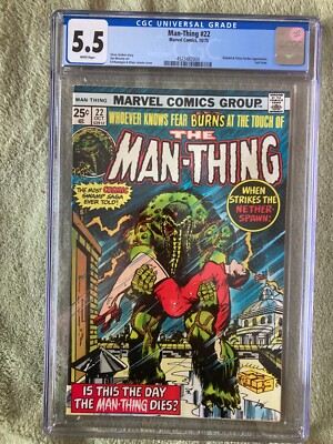 MAN-THING #22 (1975) CGC 5.5 WHITE PAGES!! GRADED Jan/25!! | eBay