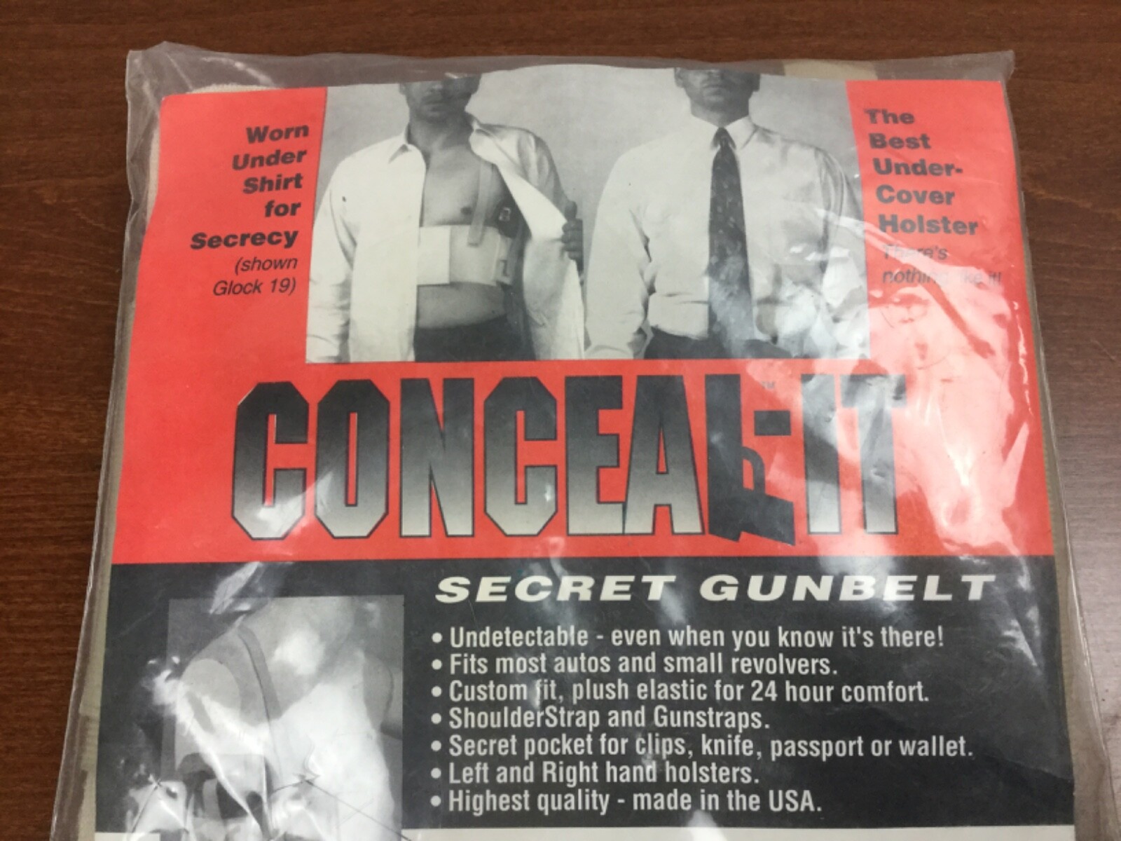 NEW OLD STOCK CONCEAL-IT Secret Gun Belt Concealed Carry Holster Size ...