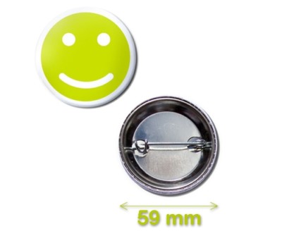 Button, Anstecker selbst gestalten, eigenes Bild oder Logo, Ø 59 mm, 5 ...